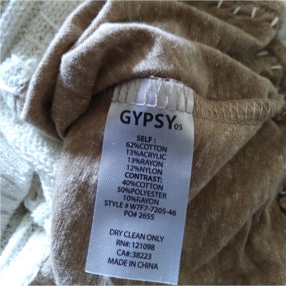 Gypsy 05 | Tops | Nwt Gypsy 5 White Crochet Knitted Top Msrp 38 Sizes M ...